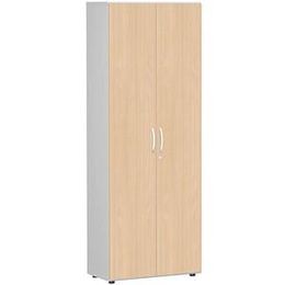 geramöbel geramöbel Aktenschrank Flex, S-386100-BL lichtgrau, buche 5 Fachböden 80,0 x 42,0 x 216,0 cm