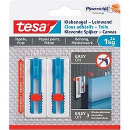 Tesa Powerstripes Klebenägel für max. 1,0 kg 2,3 x 6,4 cm, 2 St.