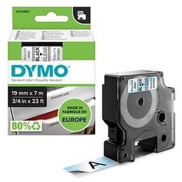 Dymo Schriftband D1 S0720820, 19 mm schwarz auf transparent