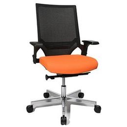 Topstar Bürostuhl T300, TA309A T340 Stoff orange, Gestell alu