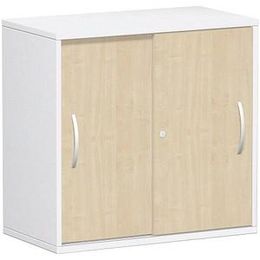 geramöbel geramöbel Schiebetürenschrank Flex, S-382502-AW weiß, ahorn 1 Fachboden 80,0 x 42,5 x 79,8 cm