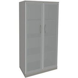 FM Aktenschrank Sidney, 4260267328972 lichtgrau, Acrylglas satiniert 3 Fachböden 80,0 x 44,2 x 151,7 cm