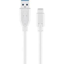 goobay USB 3.0 C/USB 3.0 A Kabel 0,5 m weiß