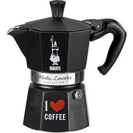 Bialetti Moka Lovers Espressokocher schwarz, 3 Tassen