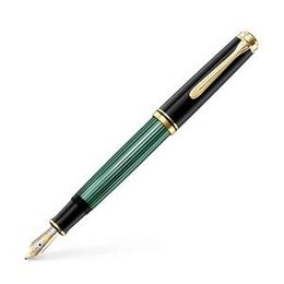 Pelikan Souverän M600 Kolbenfüller schwarz/grün/gold F (fein)