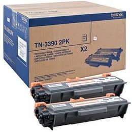 Brother TN-3390 schwarz Toner, 2er-Set