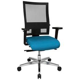 Topstar Bürostuhl Sitness 60, PS69BH W58 Stoff blau, Gestell alu