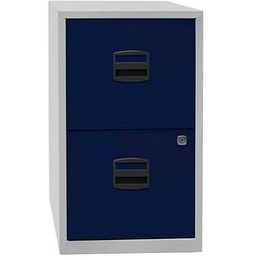 BISLEY Home PFA 2 Hängeregistraturschrank lichtgrau, oxfordblau 2 Schubladen 41,3 x 40,0 x 67,2 cm