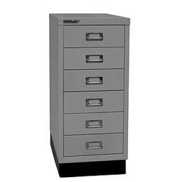 Bisley MultiDrawer™ L296S Schubladenschrank silber 6 Schubladen 27,8 x 38,0 x 67,0 cm