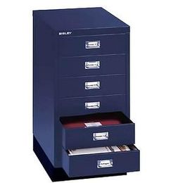 Bisley MultiDrawer™ L29A36S Schubladenschrank oxfordblau 6 Schubladen 34,9 x 43,2 x 67,0 cm