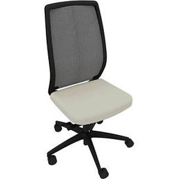 Quadrifoglio Bürostuhl Orion Stoff beige, Gestell schwarz