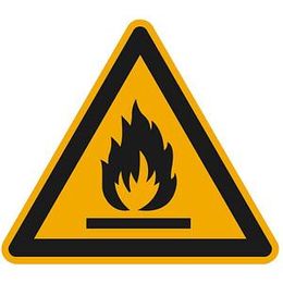 SafetyMarking® SafetyMarking® Warnaufkleber "Warnung vor feuergefährlichen Stoffen" dreieckig 10,0 x 10,0 cm