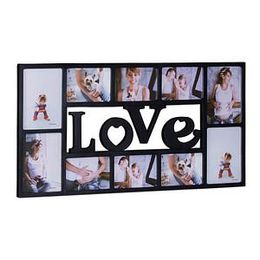 Relaxdays Collage-Bilderrahmen LOVE schwarz 72,0 x 36,5 cm