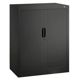 C+P CP Omnispace Rollladenschrank schwarzgrau 2 Fachböden 80,0 x 42,0 x 103,0 cm