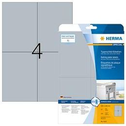 100 Herma Typenschild-Etiketten 4216 silber 148,0 x 105,0 mm