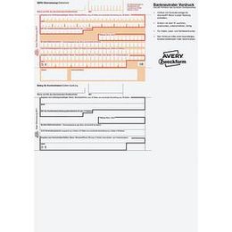 100 Avery Zweckform SEPA-Überweisung/Zahlschein Bankformulare