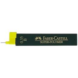 Faber-Castell SUPER-POLYMER Bleistiftminen schwarz B 0,35 mm, 12 St.