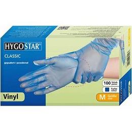 Hygostar unisex Einmalhandschuhe CLASSIC blau Größe M 100 St.