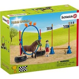 Schleich® Farm World 42482 Pony Agility Rennen Spielfiguren-Set