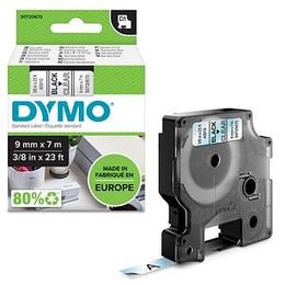 Dymo Schriftband D1 40910 S0720670, 9 mm schwarz auf transparent