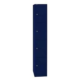 Bisley Schließfachschrank oxfordblau CLK184639, 4 Schließfächer 30,5 x 45,7 x 180,2 cm