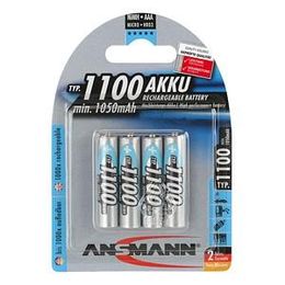 4 Ansmann Akkus Micro AAA 1.050 mAh