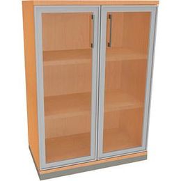 FM Aktenschrank Oldenburg, 4260429767953 buche, Acrylglas klar 2 Fachböden 80,0 x 44,2 x 113,3 cm