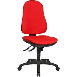 Topstar Bürostuhl Support SY, 8550 G21 Stoff rot, Gestell schwarz