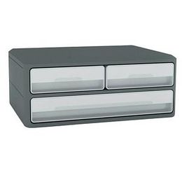 CEP Schubladenbox MoovUp lichtgrau 1090216361, DIN A4 quer, DIN A5 quer mit 3 Schubladen