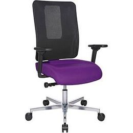 Topstar Bürostuhl Sitness Open X (N) Deluxe Alu mit Schiebesitz, OX39WTW2 T330 Stoff lila, Gestell alu