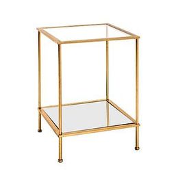 HAKU Möbel Beistelltisch Glas gold 39,0 x 39,0 x 55,0 cm