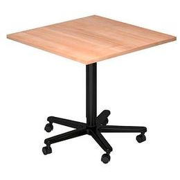 Hammerbacher Stehtisch höhenverstellbar nussbaum 80,0 x 80,0 x 72,0 - 114,0 cm