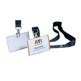 10 Durable Click Fold Namensschilder mit Textilband 9,0 x 5,4 cm