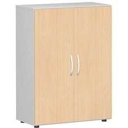 geramöbel geramöbel Aktenschrank Flex, S-383102-BL lichtgrau, buche 2 Fachböden 80,0 x 42,0 x 110,4 cm