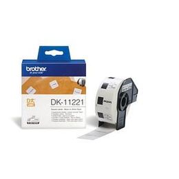 Brother Endlosetikettenrolle für Etikettendrucker DK11221 weiß, 23,0 x 23,0 mm, 1 x 1.000 Etiketten
