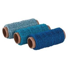 Rayher Kordeln Hanf matt blau Töne 1,0 mm x 12,0 m