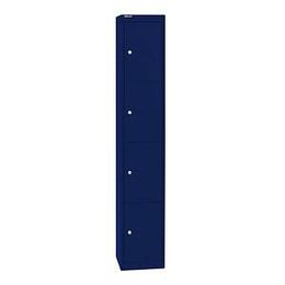 Bisley Schließfachschrank oxfordblau CLK124639, 4 Schließfächer 30,5 x 30,5 x 180,2 cm