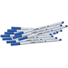 Stabilo Pen 68 brush Brush-Pens blau, 10 St.