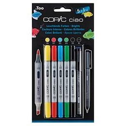 Copic® ciao "5+1"-Sets Layoutmarker-Set farbsortiert 1,0 + 6,0 mm, 6 St.