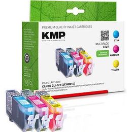 KMP C74V cyan, magenta, gelb Druckerpatronen kompatibel zu Canon CLI-521 C/M/Y, 3er-Set