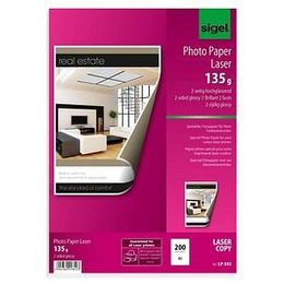 Sigel Fotopapier LP343 DIN A3 hochglänzend 135 g/qm 200 Blatt