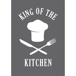 Rayher Siebdruckschablone King of the Kitchen grau