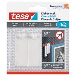 Tesa Powerstripes Klebenägel für max. 1,0 kg 2,4 x 4,5 cm, 2 St.