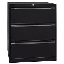 Bisley Hängeregistraturschrank schwarz 3 Schubladen 80,0 x 62,2 x 101,6 cm