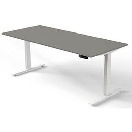 Kerkmann Move 3 elektrisch höhenverstellbarer Schreibtisch grafit rechteckig, T-Fuß-Gestell weiß 180,0 x 80,0 cm