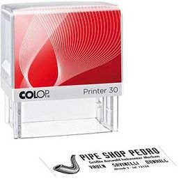 Colop Textstempel, individualisierbar Printer 30 selbstfärbend schwarz mit Logo