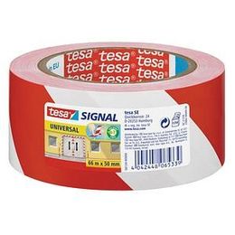 Tesa Warnklebeband Signal UNIVERSAL rot/weiß 50,0 mm x 66,0 m 1 Rolle