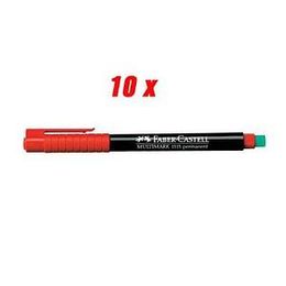 10 Faber-Castell MULTIMARK 1513 Folienstifte rot 0,6 mm permanent