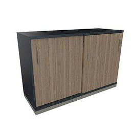 FM Schiebetürenschrank Sidney, 4260429767120 lavagrau, eiche natur 1 Fachboden 120,0 x 44,2 x 78,1 cm