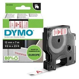 Dymo Schriftband D1 45015 S0720550, 12 mm rot auf weiß